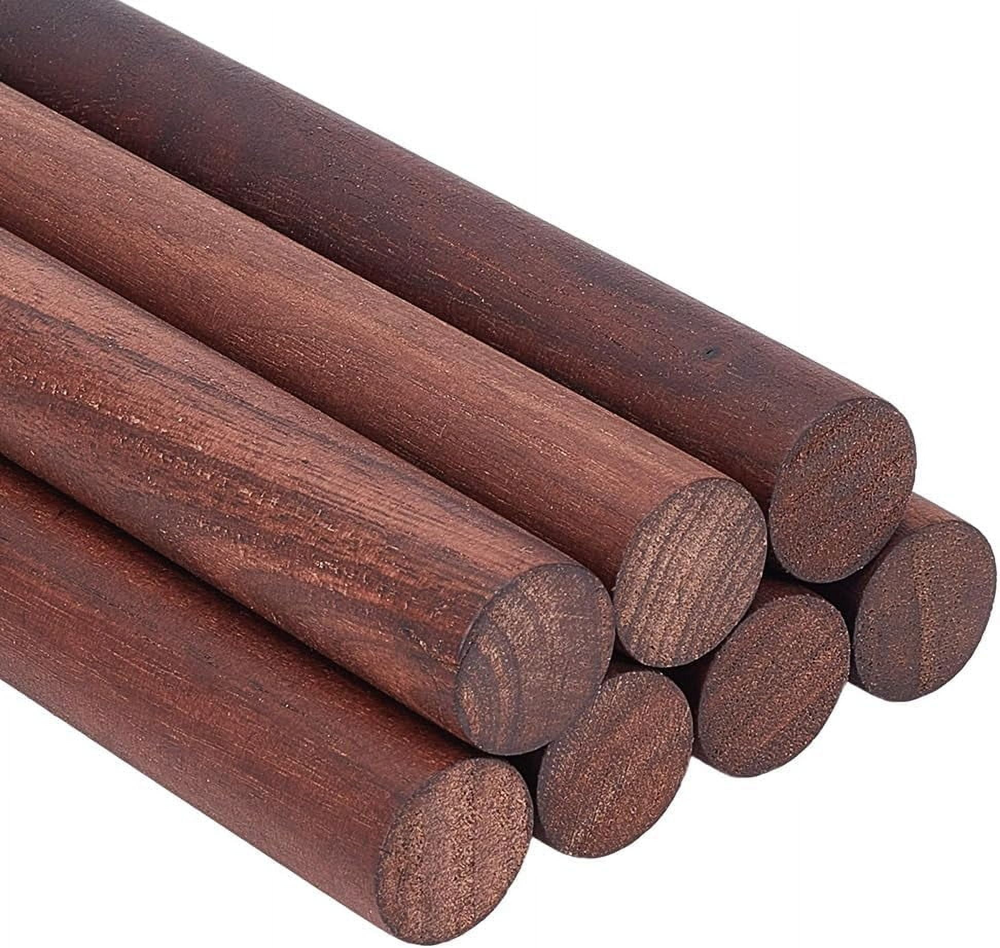 6Pcs Walnut Dowel Rods 5.8x0.7 Inch Wooden Dowel Rod Sticks Wooden ...