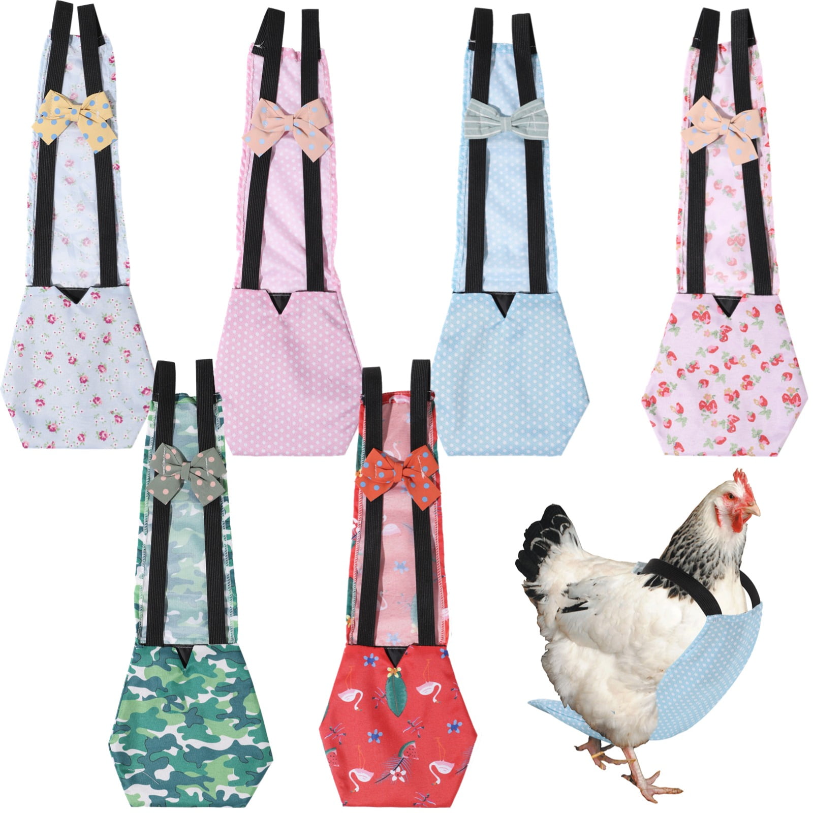6Pcs Washable Chicken Diapers, Reusable Duck Diapers, Soft Breathable ...