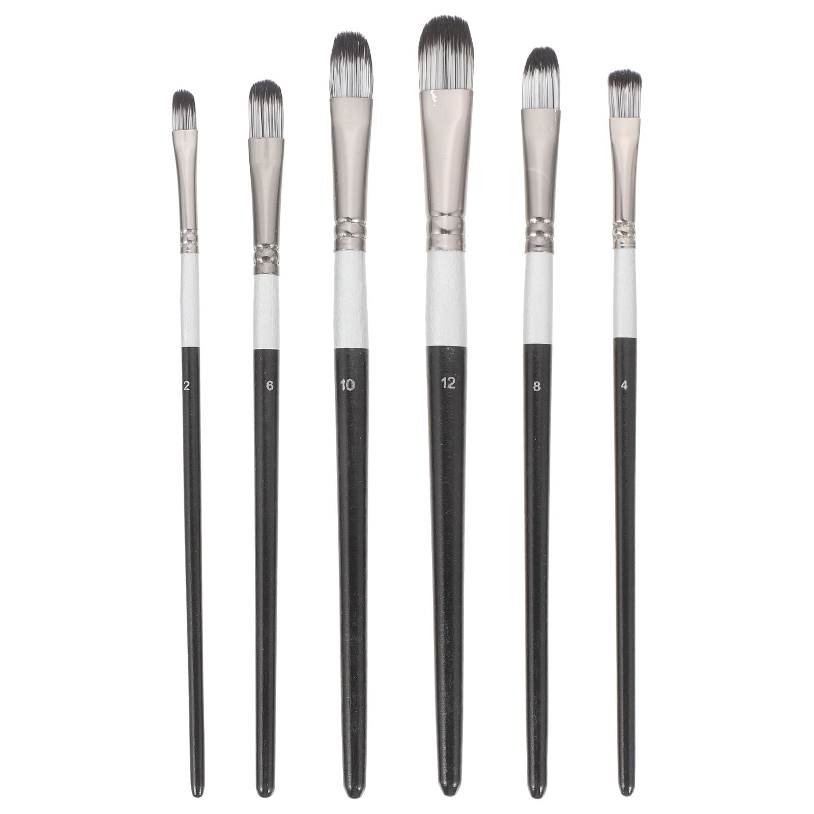 FELTECHELECTR Watercolor Paintbrush Set Multi Wood 6Pcs 7.9In Round Tip ...