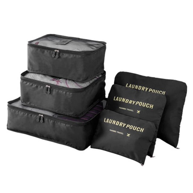 6Pcs Waterproof Travel Storage Bags Clothes Packing Cube Luggage ...