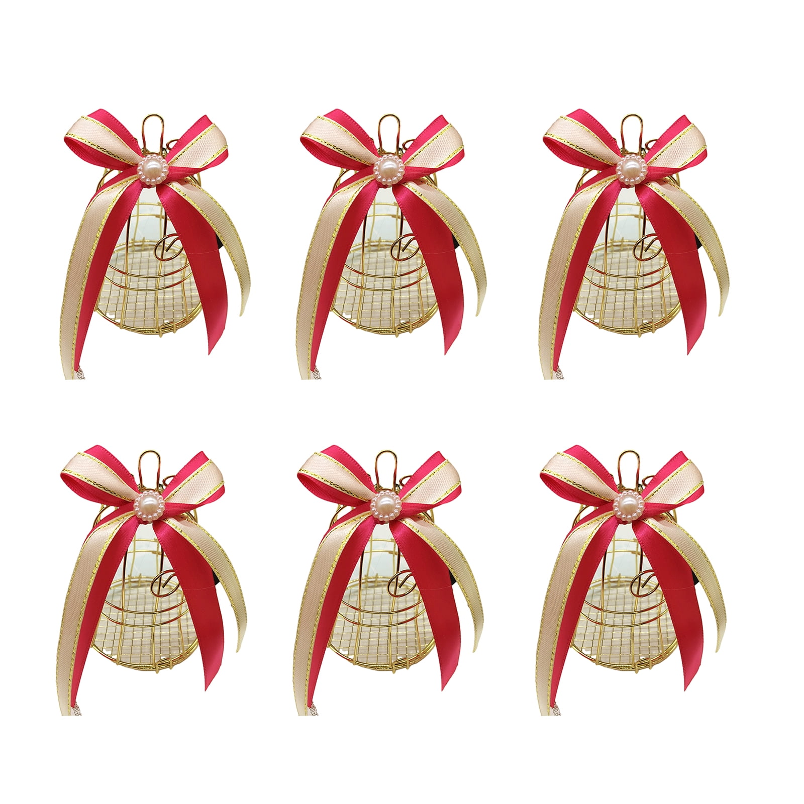6Pcs Wedding Candy Box Bird Cage Shaped Gift Wrap Case Storage Box ...
