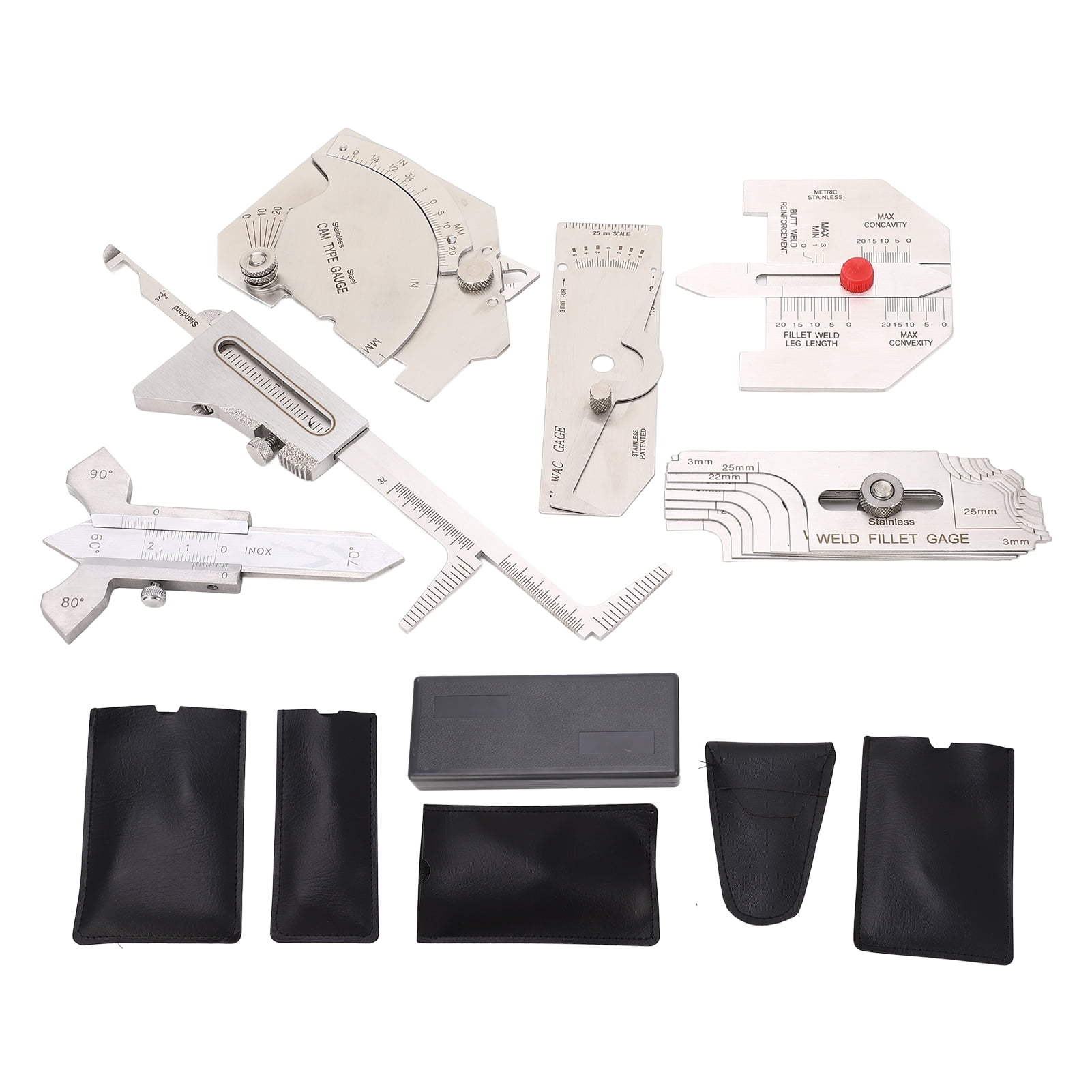 6Pcs Weld Gauge Set Fillet Include Hi Lo Gauge Porosity Undercuts ...