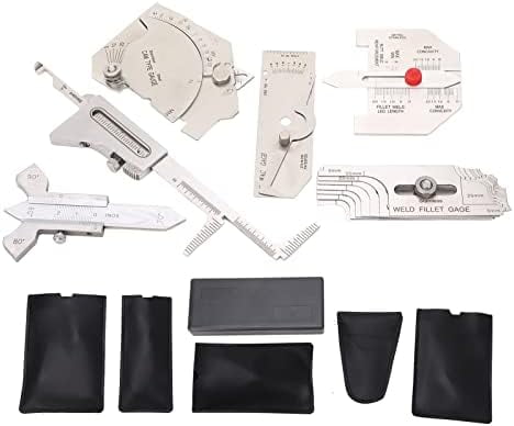 6Pcs Weld Gauge Set Includes Hi Lo Gauge, Porosity Undercuts Checking ...