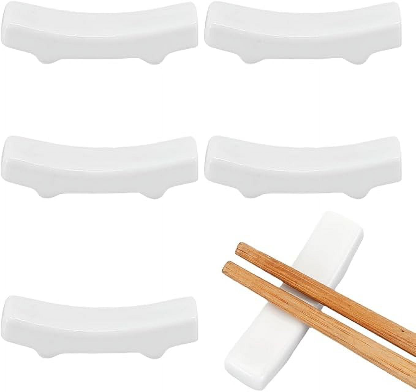 6Pcs White Ceramic Spoon Rest Ceramic Stable Small Spoon Rest Coffee ...