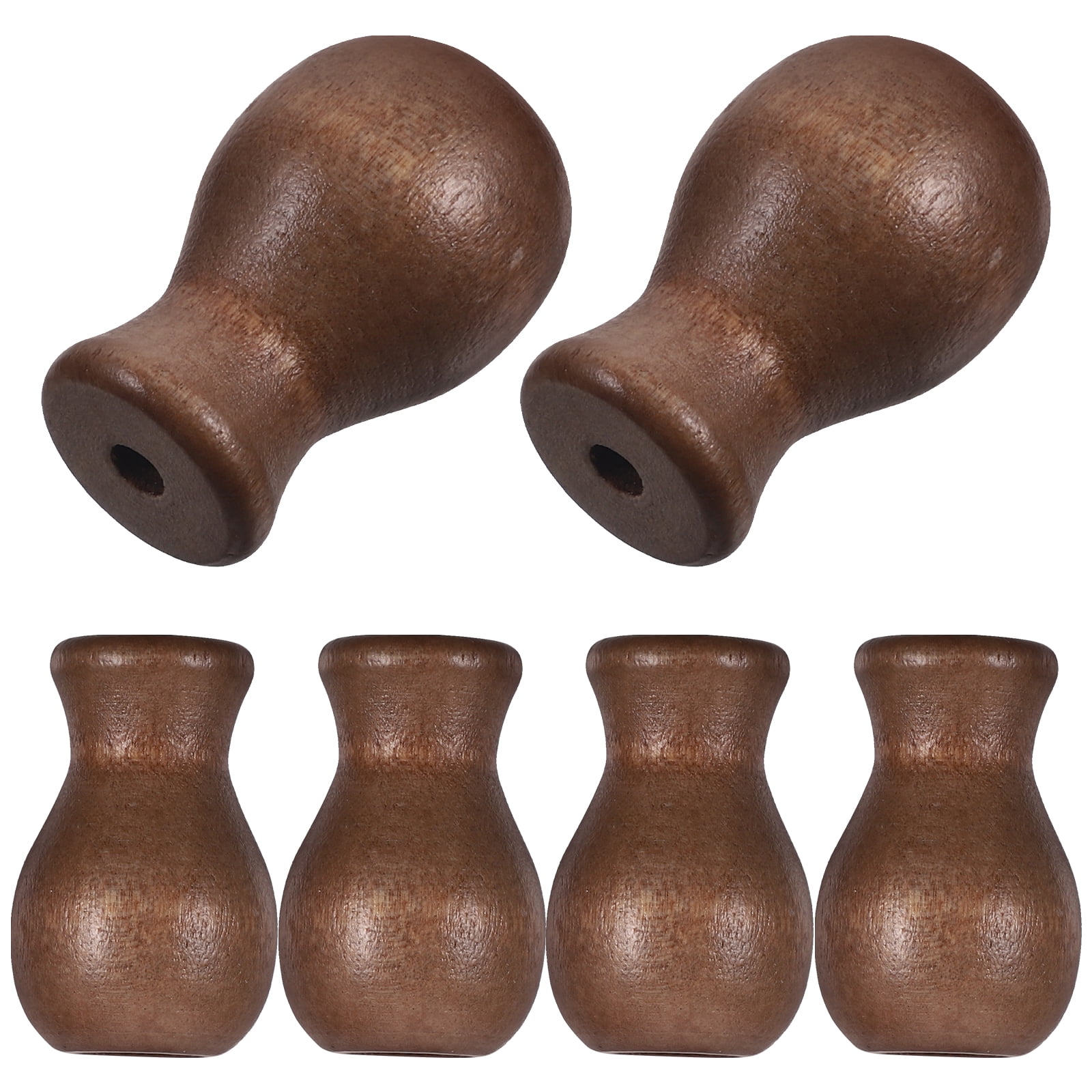 6Pcs Window Blind Cord Knobs Drops Pull End Blinds Wooden Drops End for ...