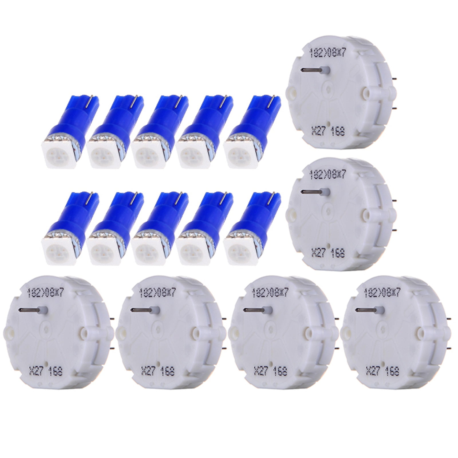 6Pcs X27.168 Stepper Motor with 10Pcs Blue T5 LED Bulbs Speedometer ...