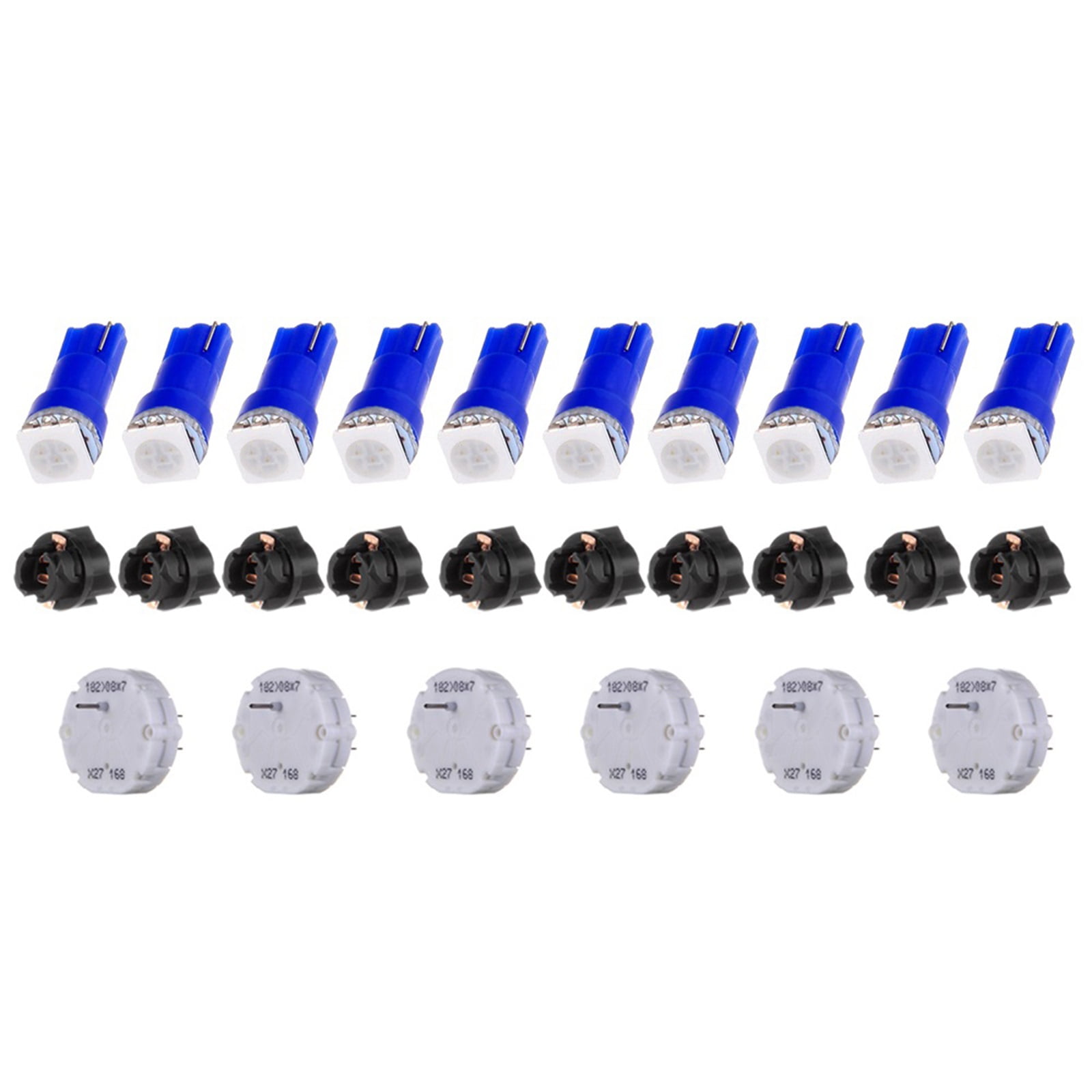 6Pcs X27.168 Stepper Motor with 10Pcs Blue T5 LED Light Bulbs with ...