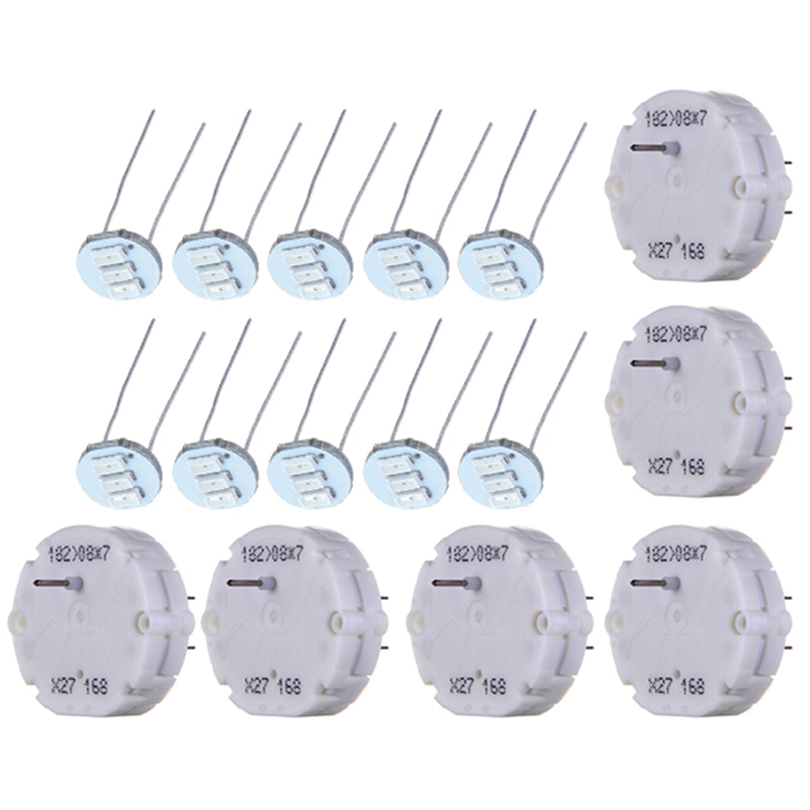 6Pcs X27.168 Stepper Motor with 10Pcs White 4.7mm For Mini Light Bulbs ...