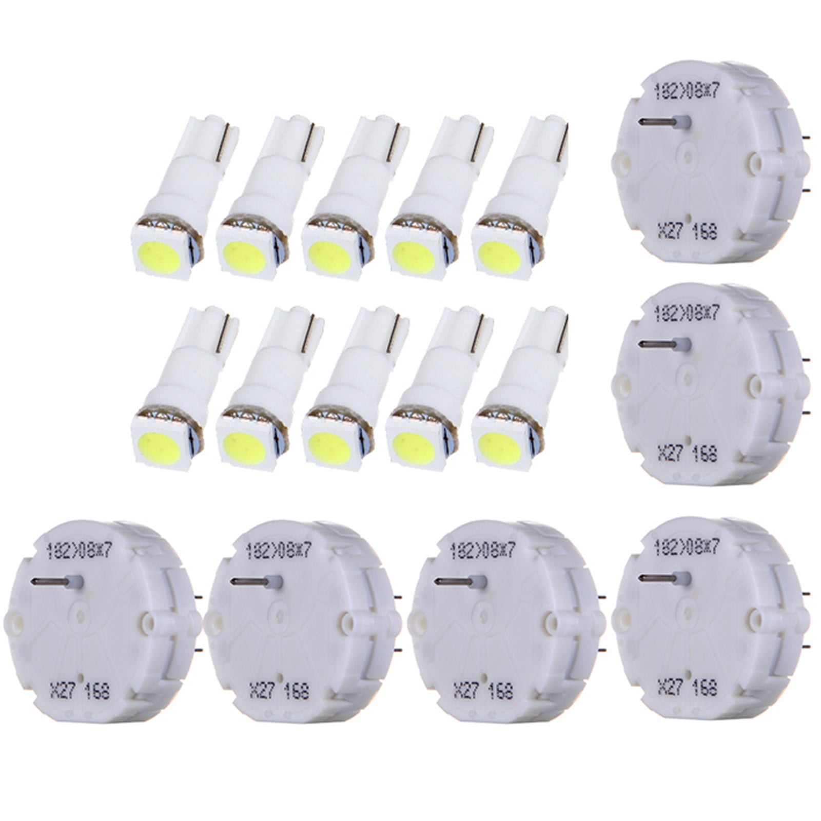 6Pcs X27.168 Stepper Motor with 10Pcs White T5 LED Bulbs Speedometer ...