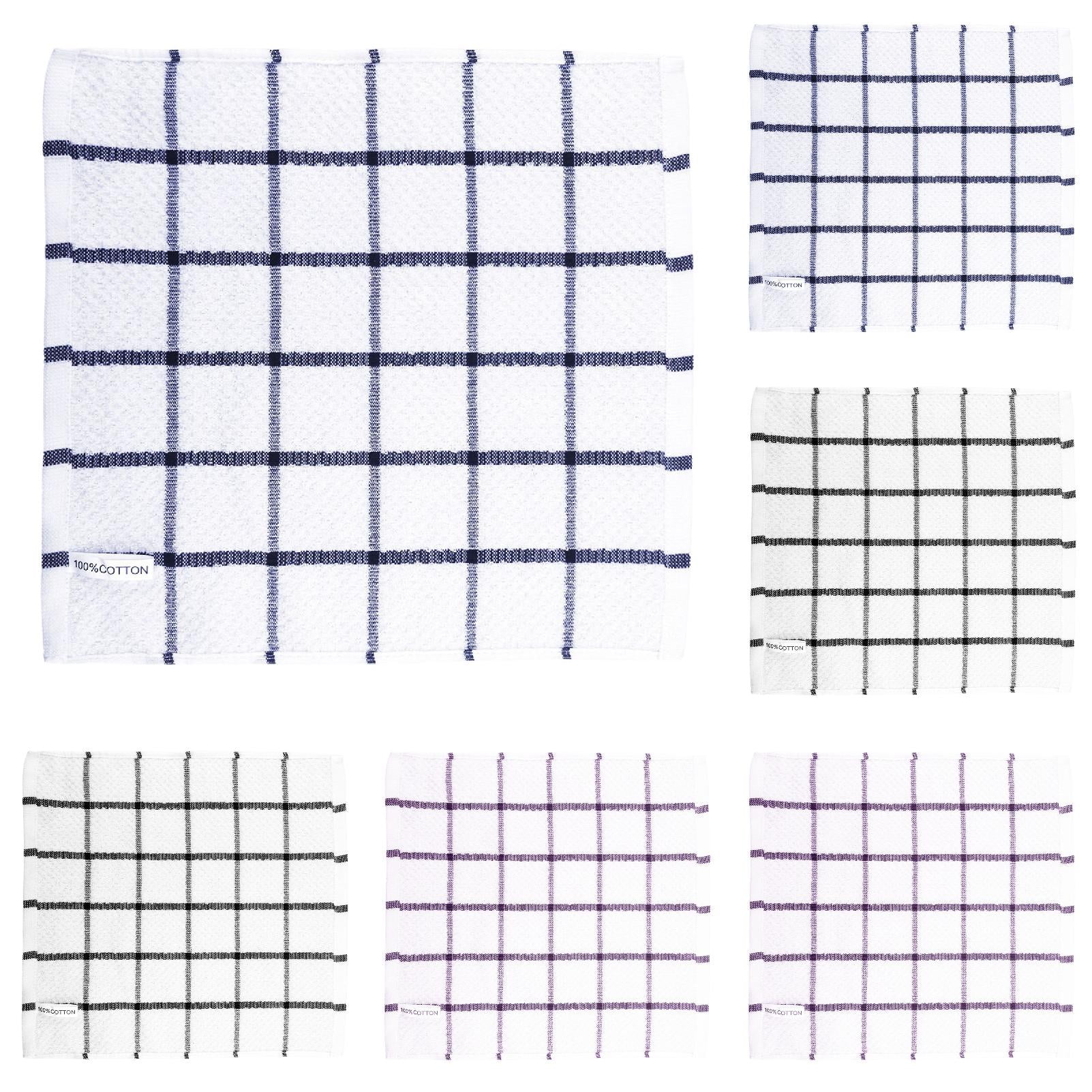 6Pcs Xetio 100% Cotton Dish Towels for Kitchen, Terry Dish Cloths for ...