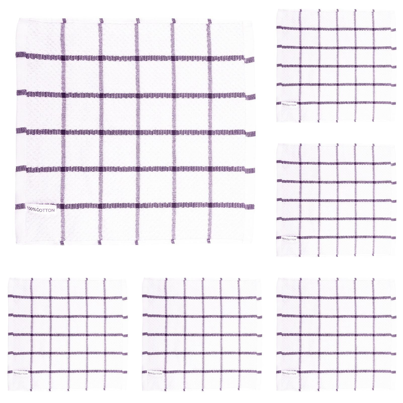 6Pcs Xetio 100% Cotton Dish Towels for Kitchen, Terry Dish Cloths for ...