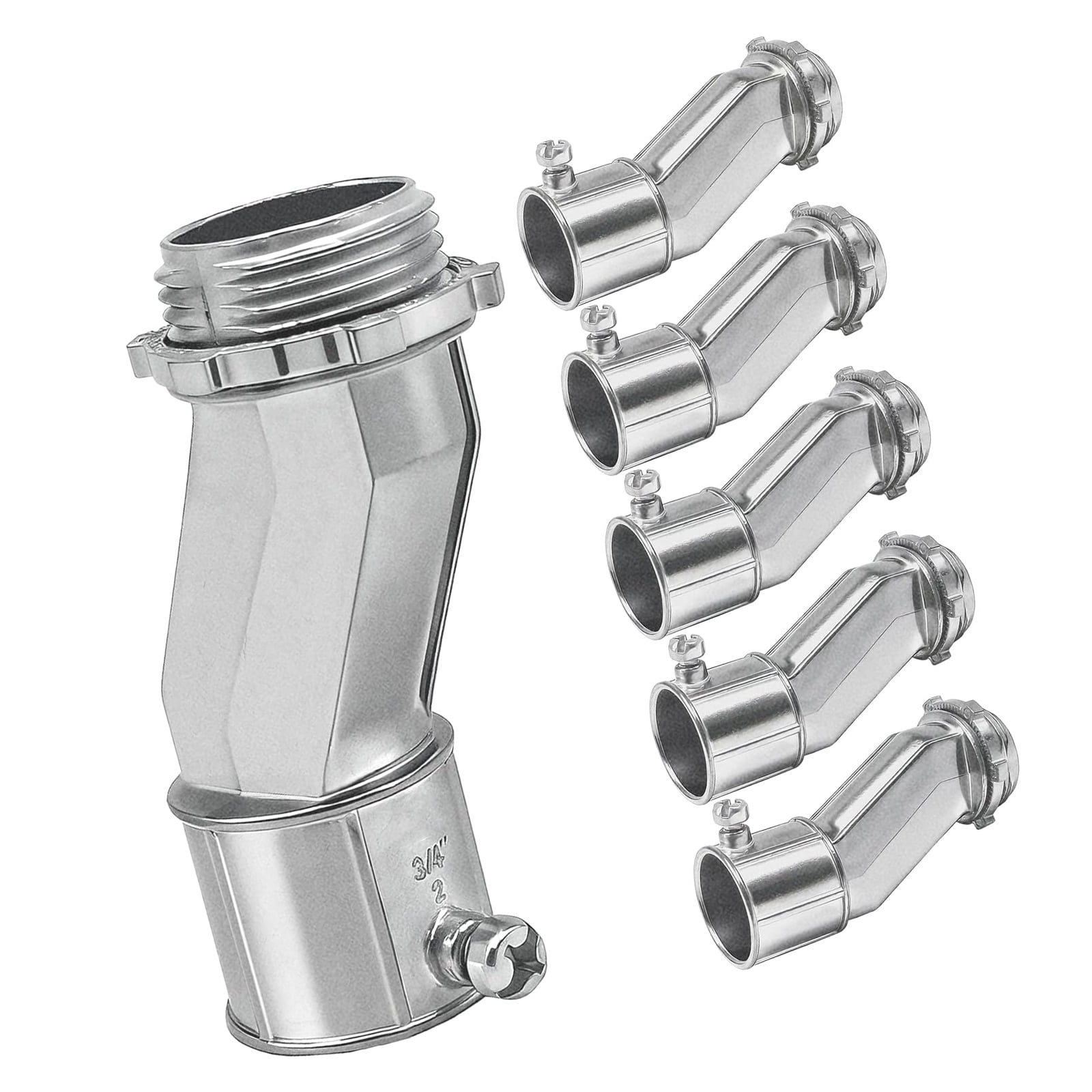 6Pcs Zincs Alloy Conduit Screw Connector Replacement Offset Connectors ...
