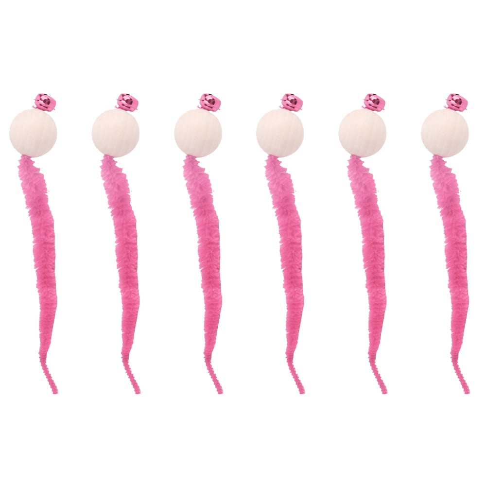 6Pcs cute cat toy cat kitten interactive toy indoor wooden ball ...