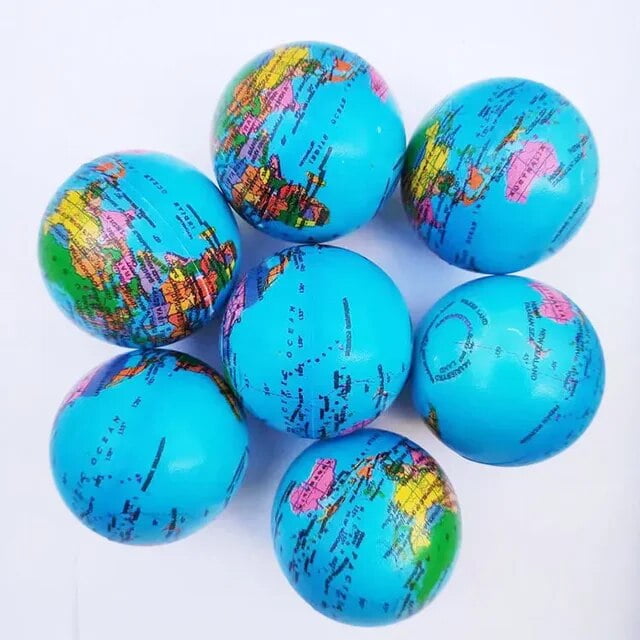 6Pcs/lot 6.3cm Smiling Foam Ball Squeeze Stress Ball Relief Toy Hand ...