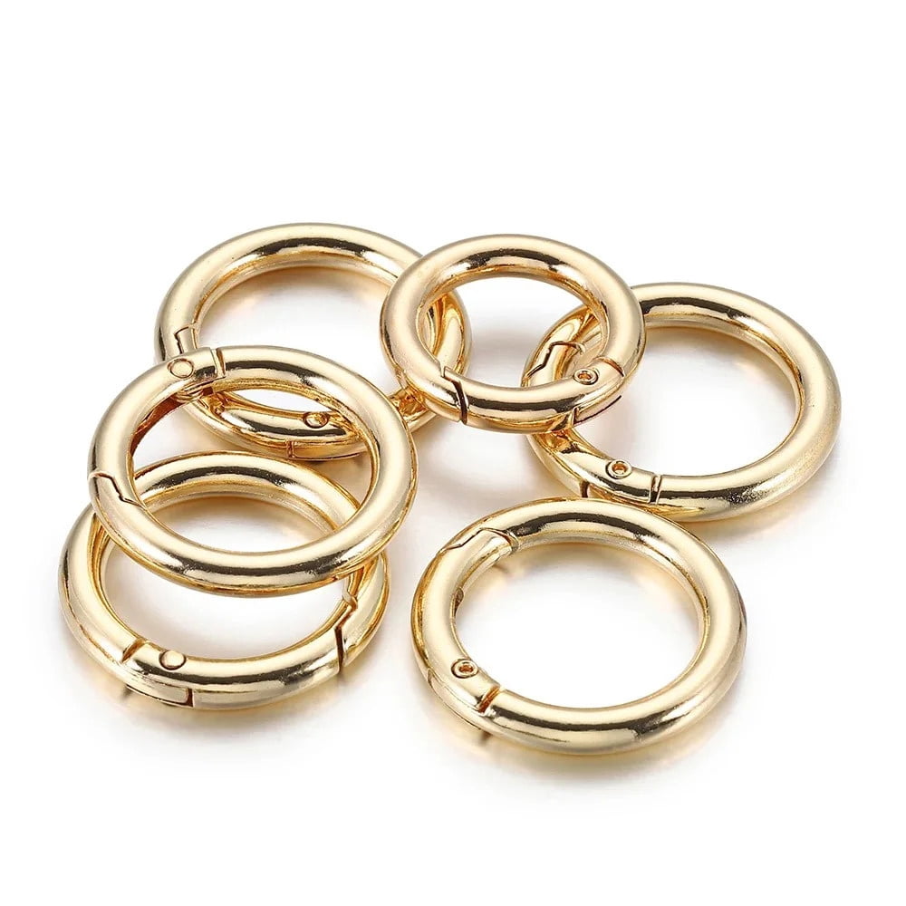 6Pcs/lot Metal Spring Gate O Ring Bag Buckle Metal Clasps Carabiner ...