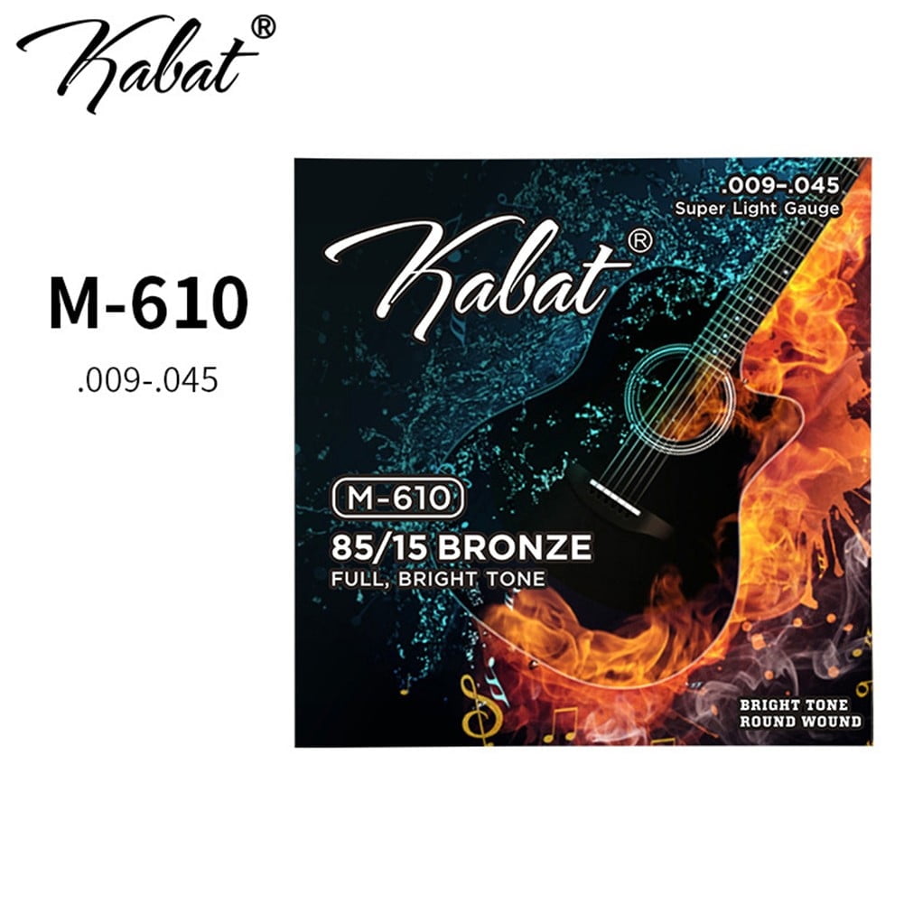 6Pcs/set Acoustic Guitar Strings Parts Full Size 09-45,10-50,11-52,12 ...