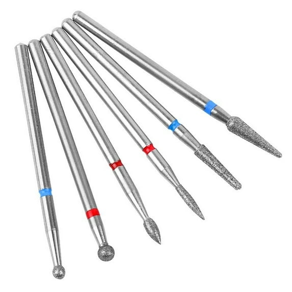 6Pcs/set Diamond Nail Art Drill Bit for Burr Milling Cutters Elecric ...