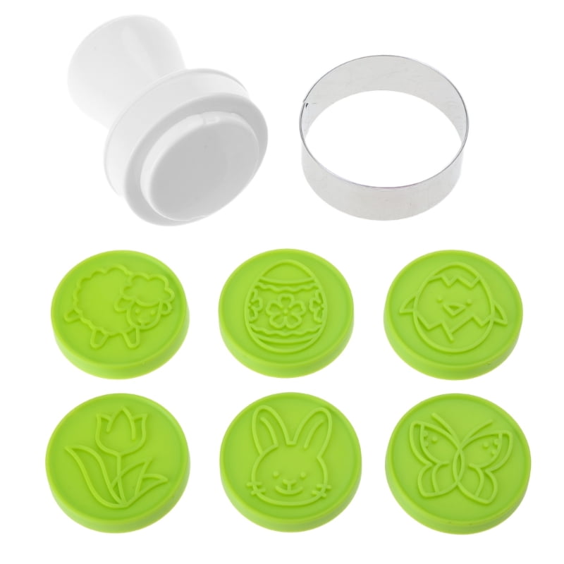 6Pcs/set Mid-autumn Festival Round Flower Mooncake Mold DIY Cake Decor ...