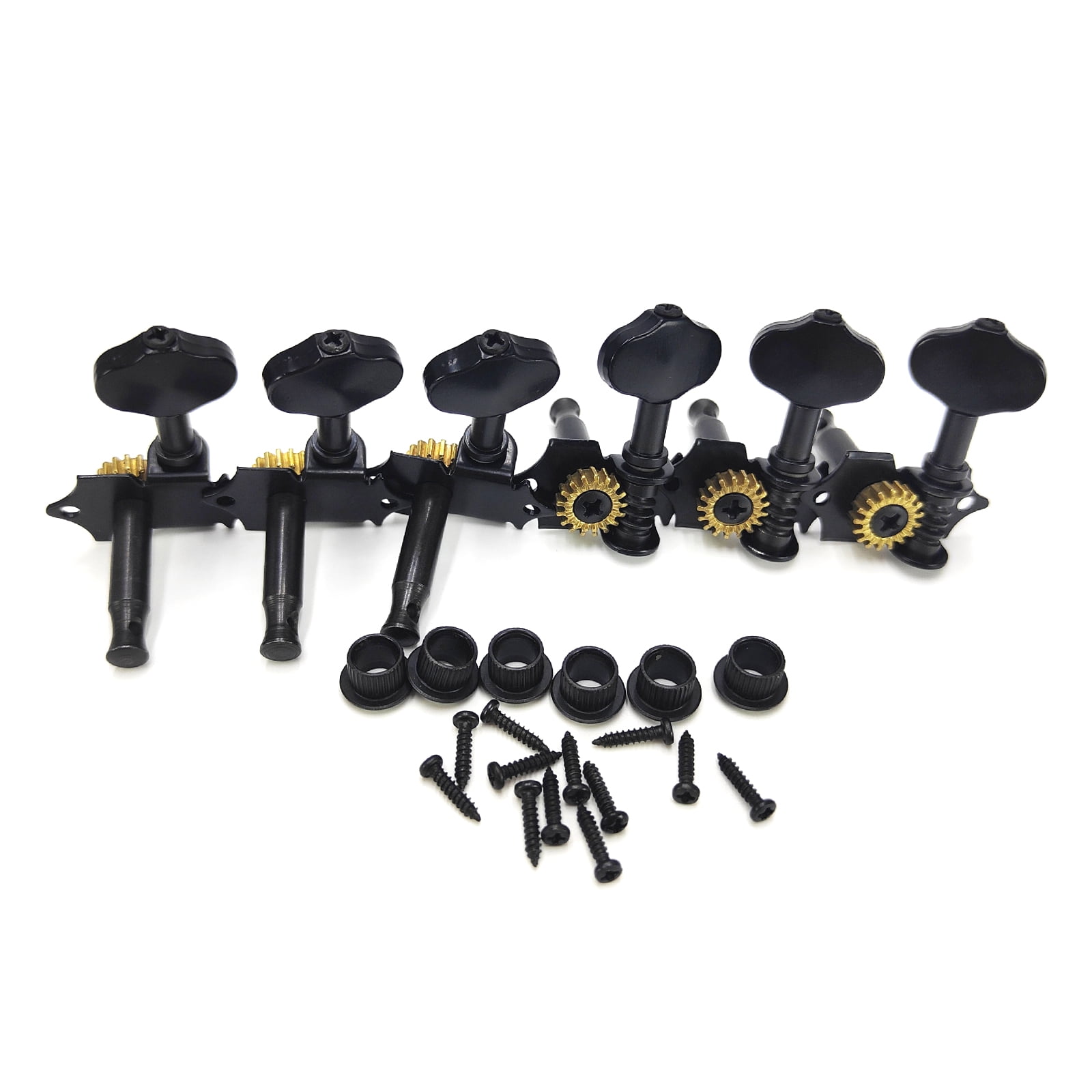 6Pieces Guitar Headstock Pegs with Open Back Designs Metal Guitar Head ...