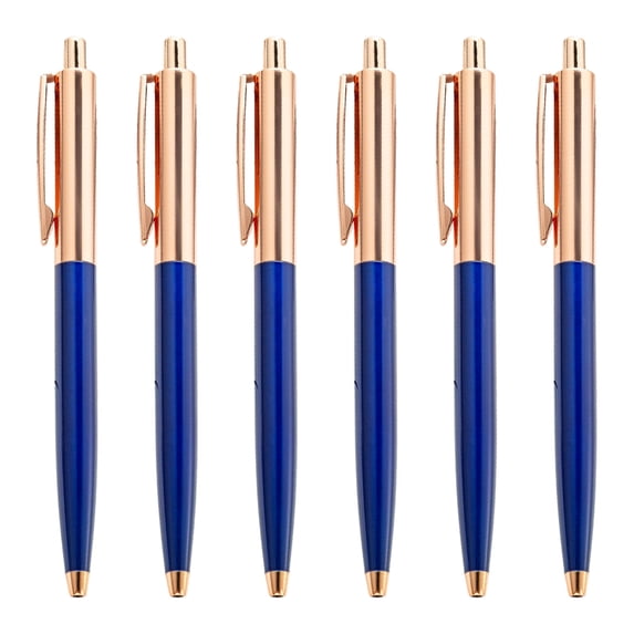 6Pieces Retractable Ballpoint Pen Office Writing Pen Signature Pen ...