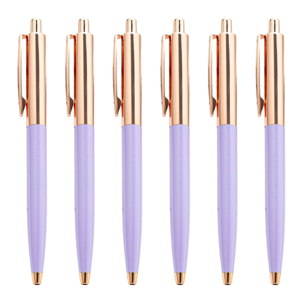 6Pieces Retractable Ballpoint Pen Office Writing Pen Signature Pen ...