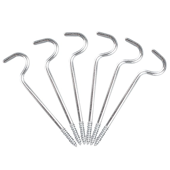 6Pieces Single Curtain Rod Bracket Curtain Rod Hooks Simple Curtains ...