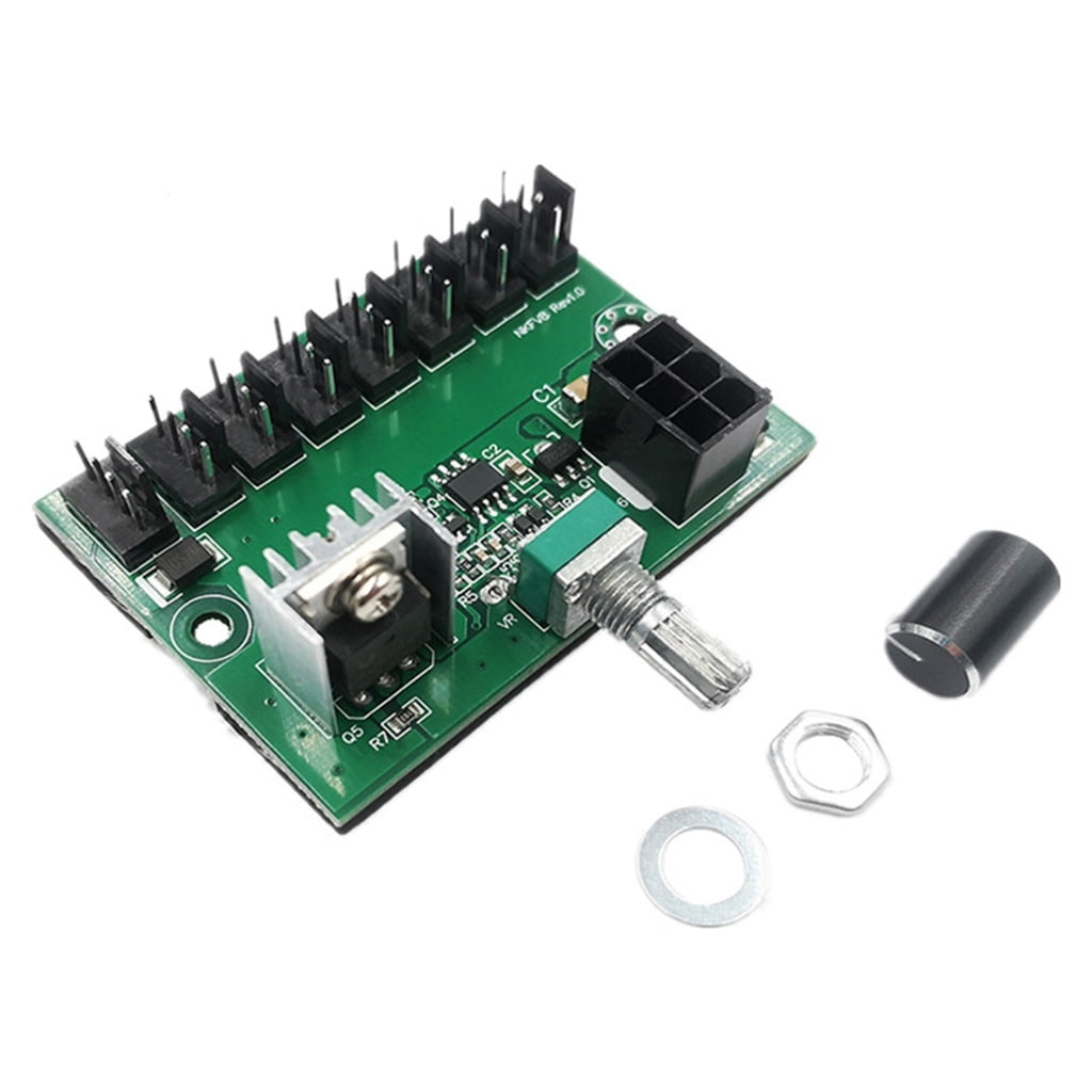 6Pin To 3Pin 4Pin Fan Speed Motor Controller Board With Knob 4/8 ...
