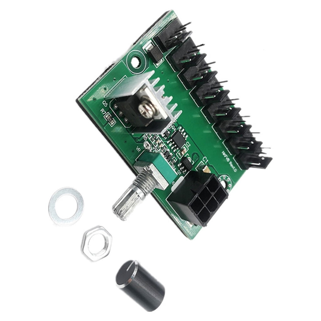 6Pin To 3Pin 4Pin Fan Speed Motor Controller Board With Knob 4/8 ...