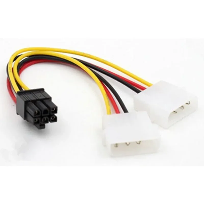 6Pin To Dual 4Pin Video Card Power Cord Y Shape 8 Pin PCI Express To ...