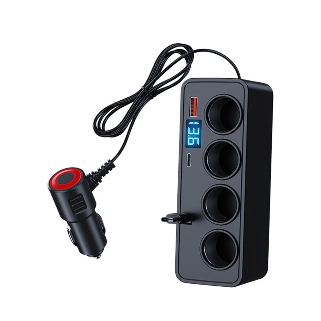 6Port Car Charging 120W Output Type C USB & Socket Charging Adapter For ...