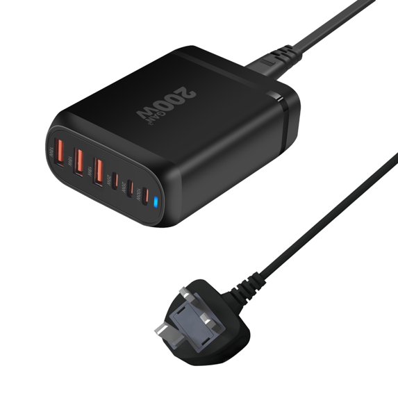 6Port Charging Hub USB C Fasts Charger Block for Quick Charging Wall ...