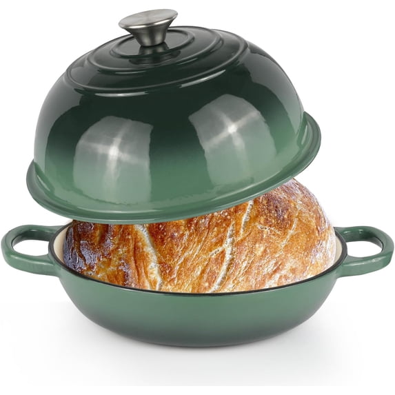 6QT Bread Dutch Oven Pot with Lid, Enameled Cast Iron Dutch Oven for ...