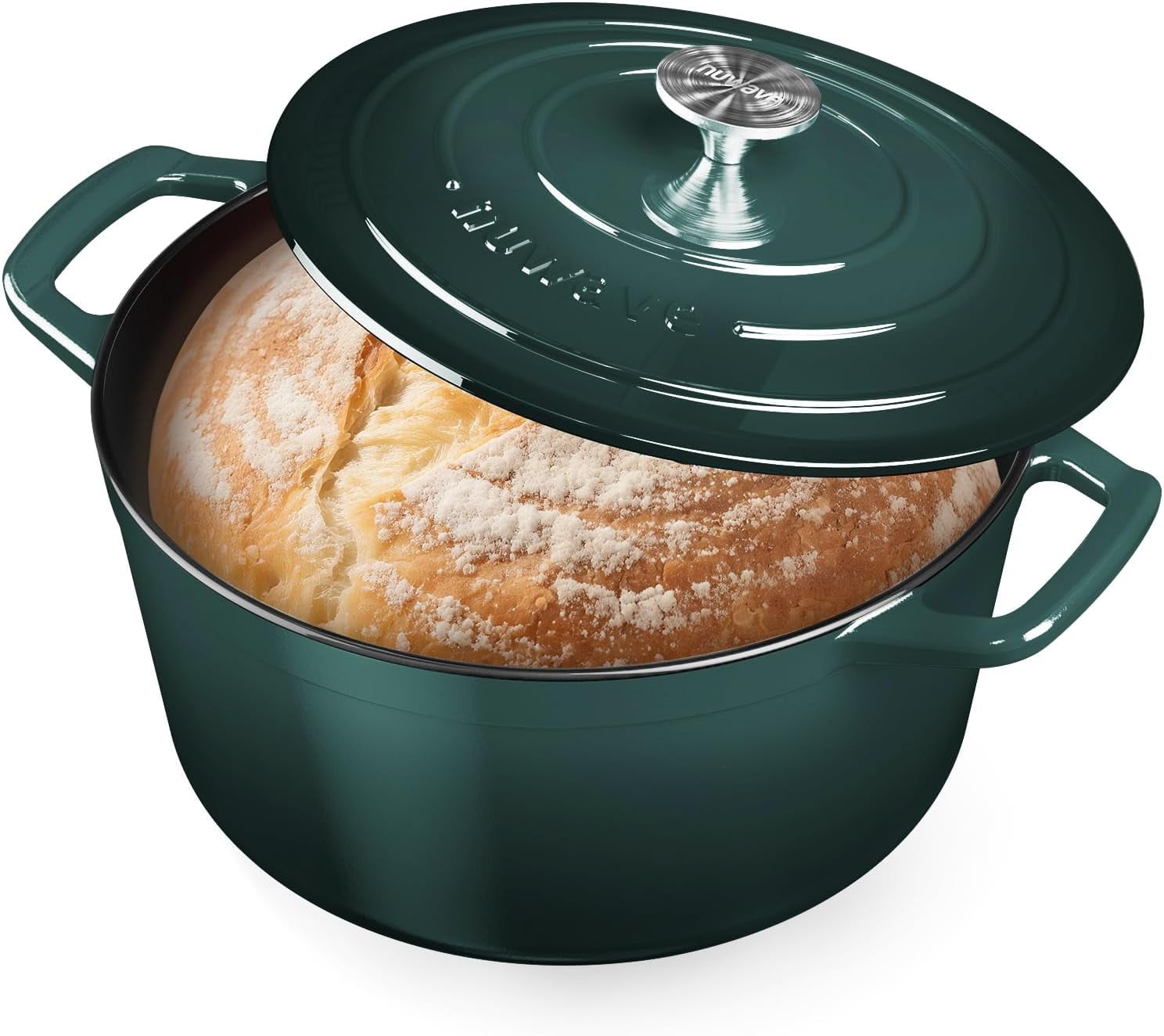 6QT Enameled Cast Iron Dutch Oven Pot with Lid, 7-Layer Enamel, Rust ...