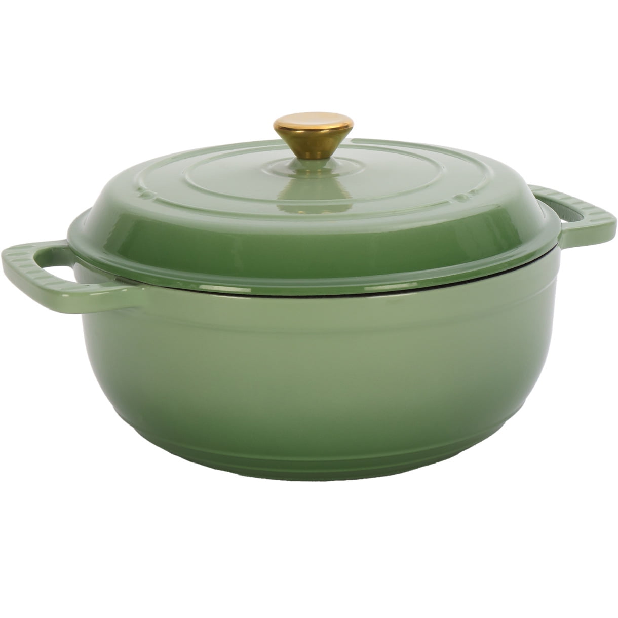 6QT Enameled Cast Iron Dutch Oven with Upgraded Textured Handles, Heavy ...