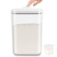 6Qt-Tall Food Storage Jar, Airtight Clear Plastic, Kitchen Pantry ...