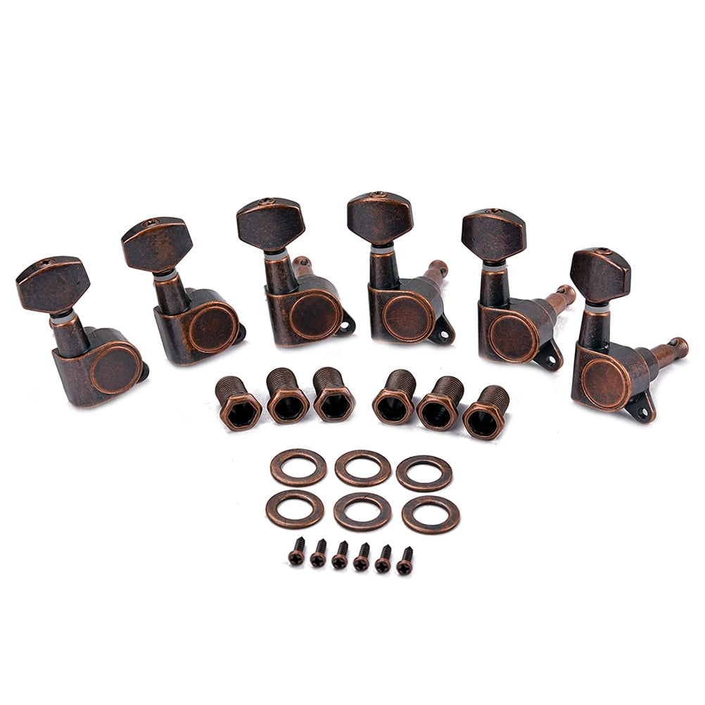 6R Small Square Head Tuning Pegs Tuners Machine Head with Buttons Keys ...