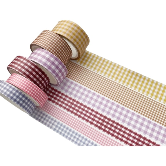 6Roll Aesthetic Masking Tape 5Meter Per Roll Gridded Pattern Decorative ...