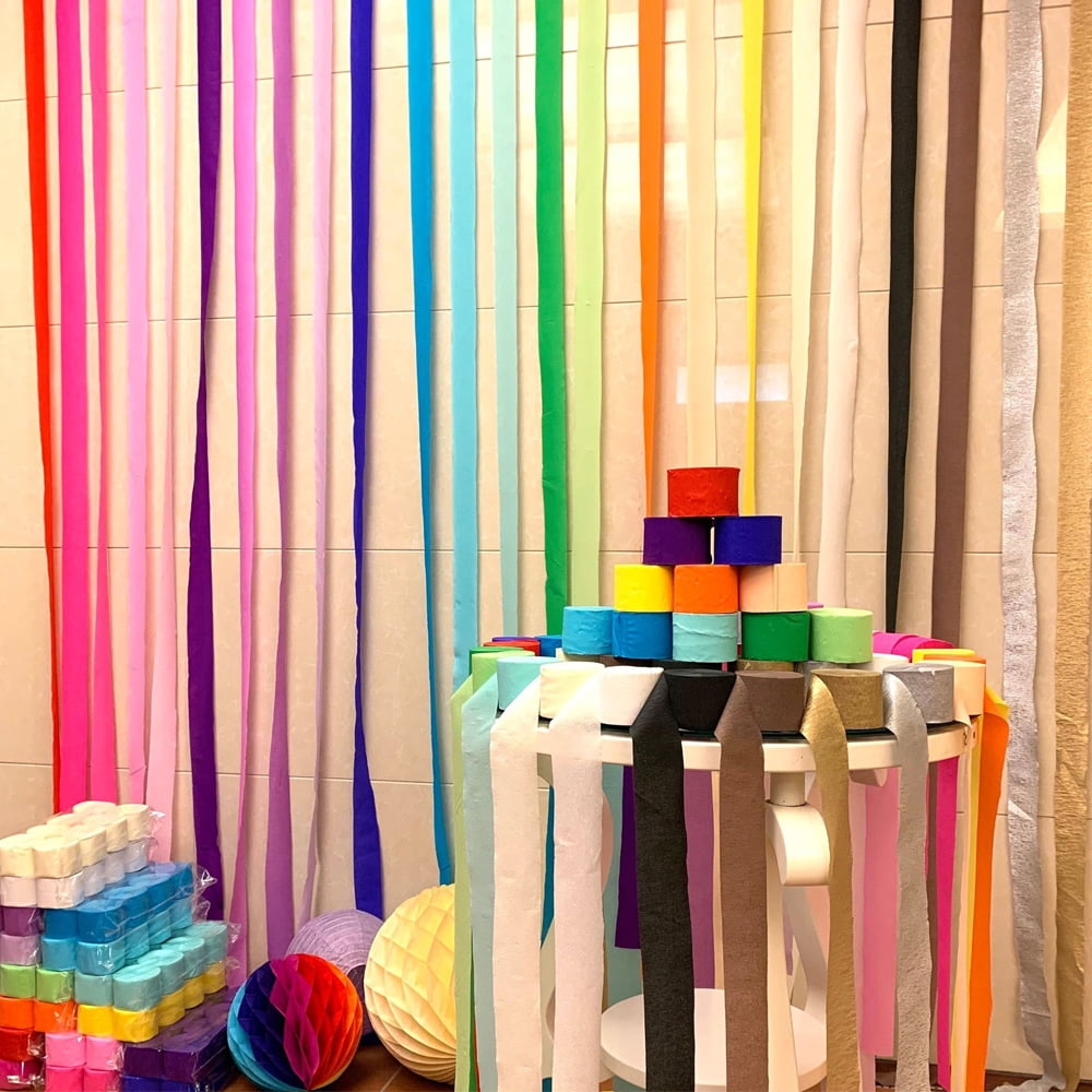 6Roll Crepe Paper Streamers Decors For Birthday Wedding Festival ...