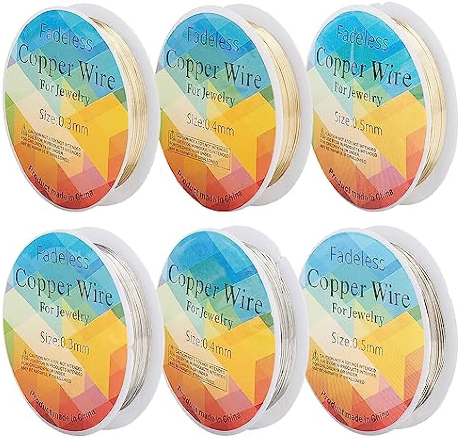 6Roll Jewelry Wire for Jewelry Making 282.4 feet 28/26/24 Gauge ...