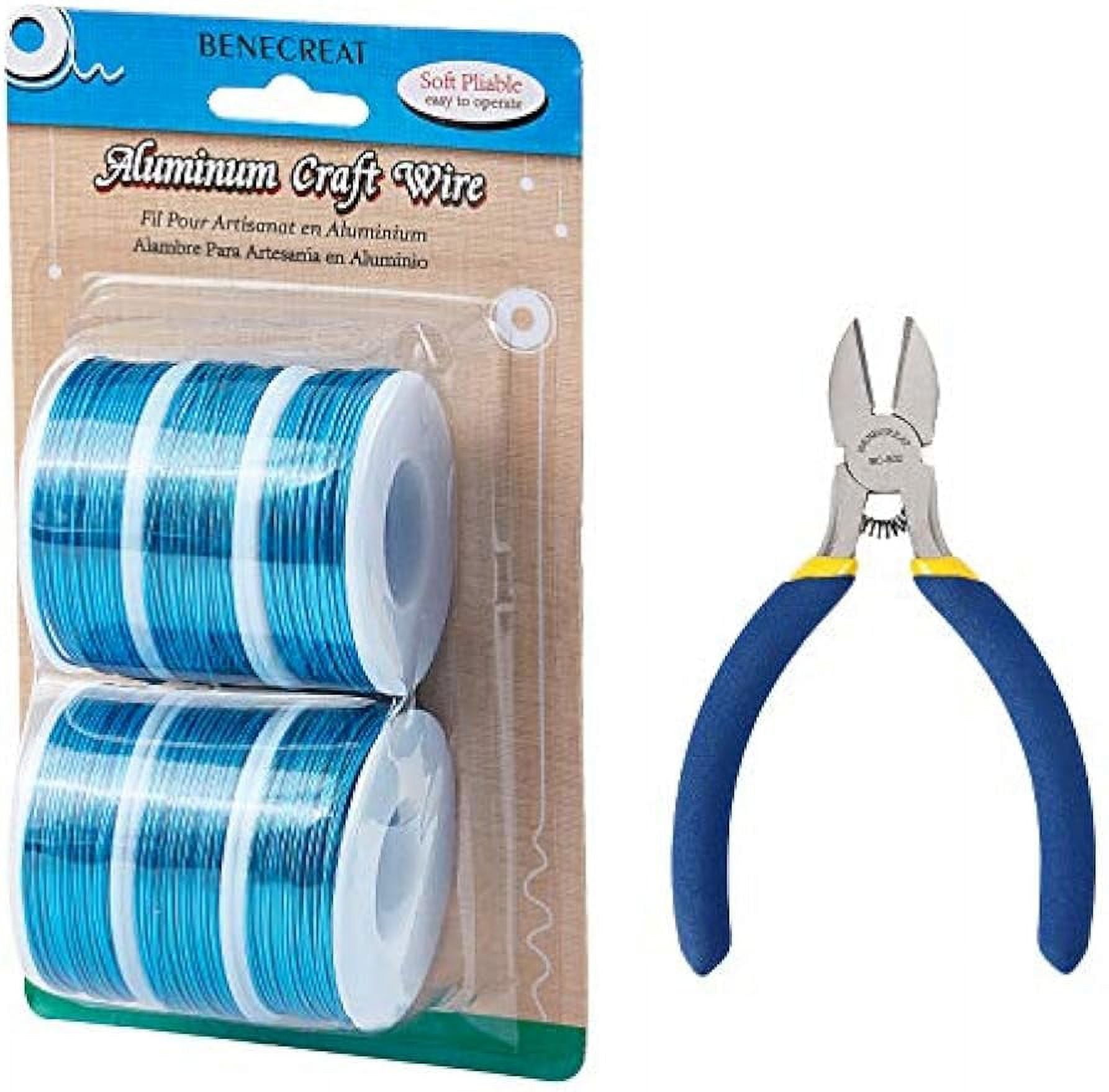 6Rolls 18Gauge Aluminum Craft Wire with Side Cutting Plier 450 Feet ...