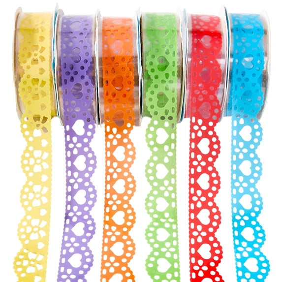 6Rolls 6 Colors Adhesive PVC Tapes Decorative Sticker Roll Tape for ...
