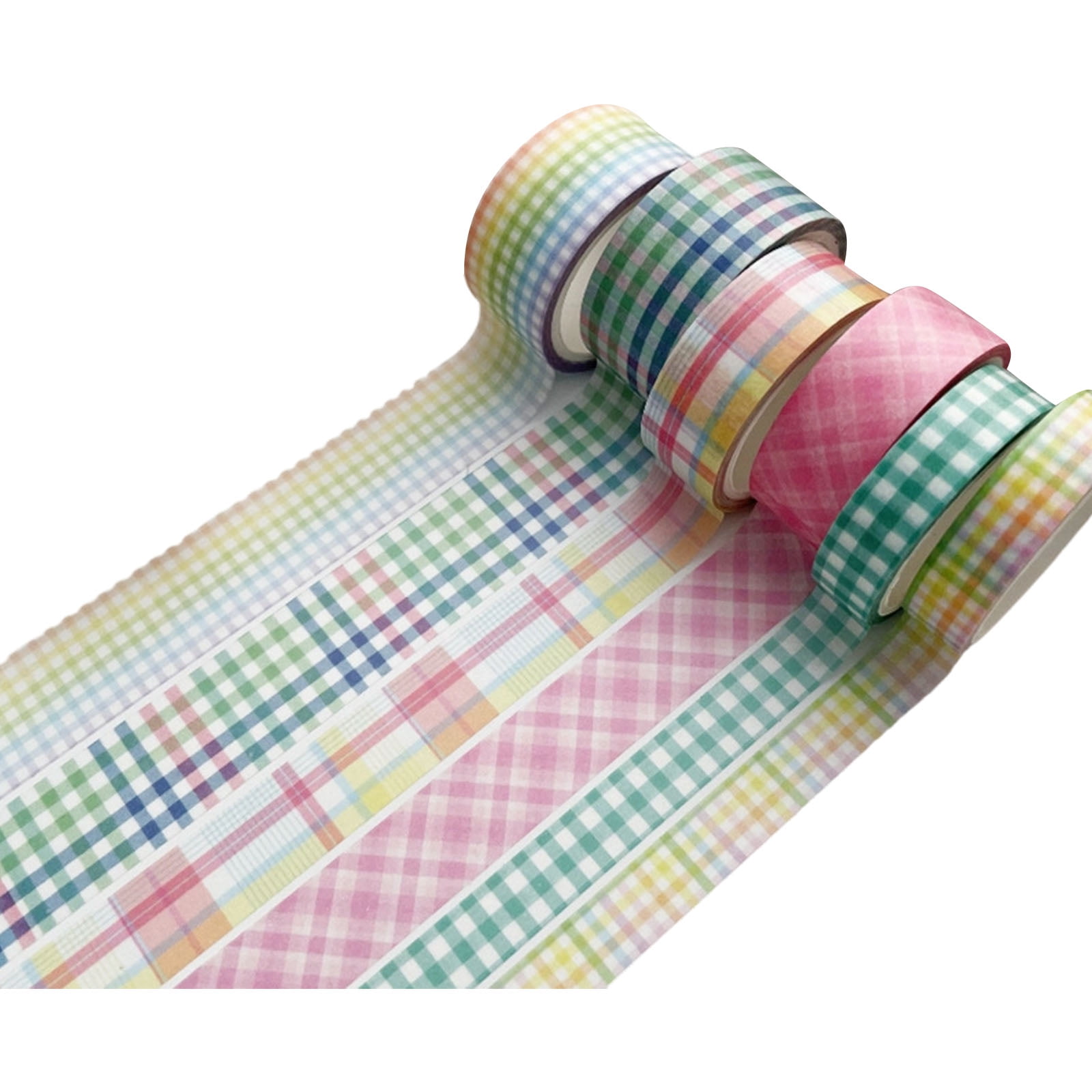 6Rolls Gridded Masking Tape Adhesive Decorative Tape for Scrapbooking ...