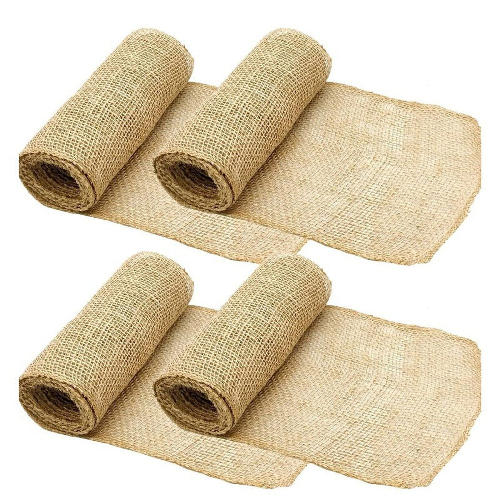 6Rolls Natural Burlap Tree Wrap, Burlap Fabric Tree Trunk Protector for ...