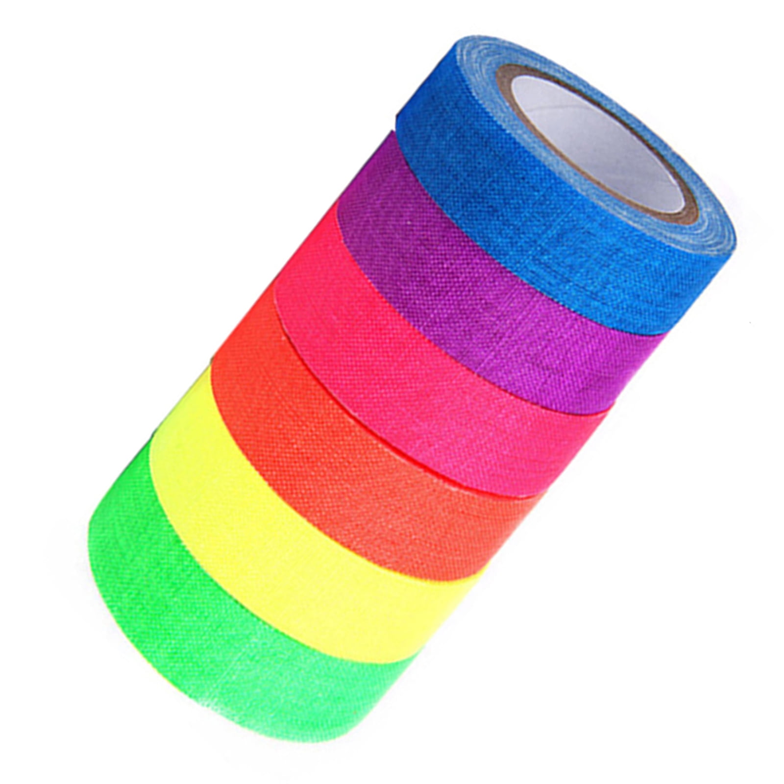 6Rolls Set Cloth Tapes Adhesive Fluorescent Cloth Tapes Glow-In-Dark ...