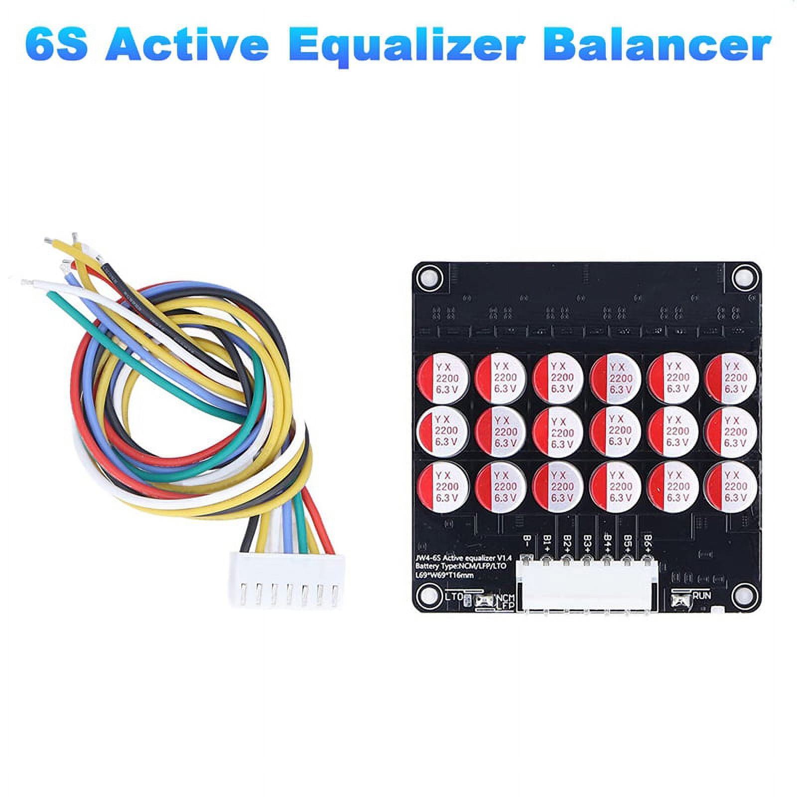6S Active Equalizer Balancer Lifepo4 / Lipo/ LTO Battery Energy Equalization Capacitor Board ...