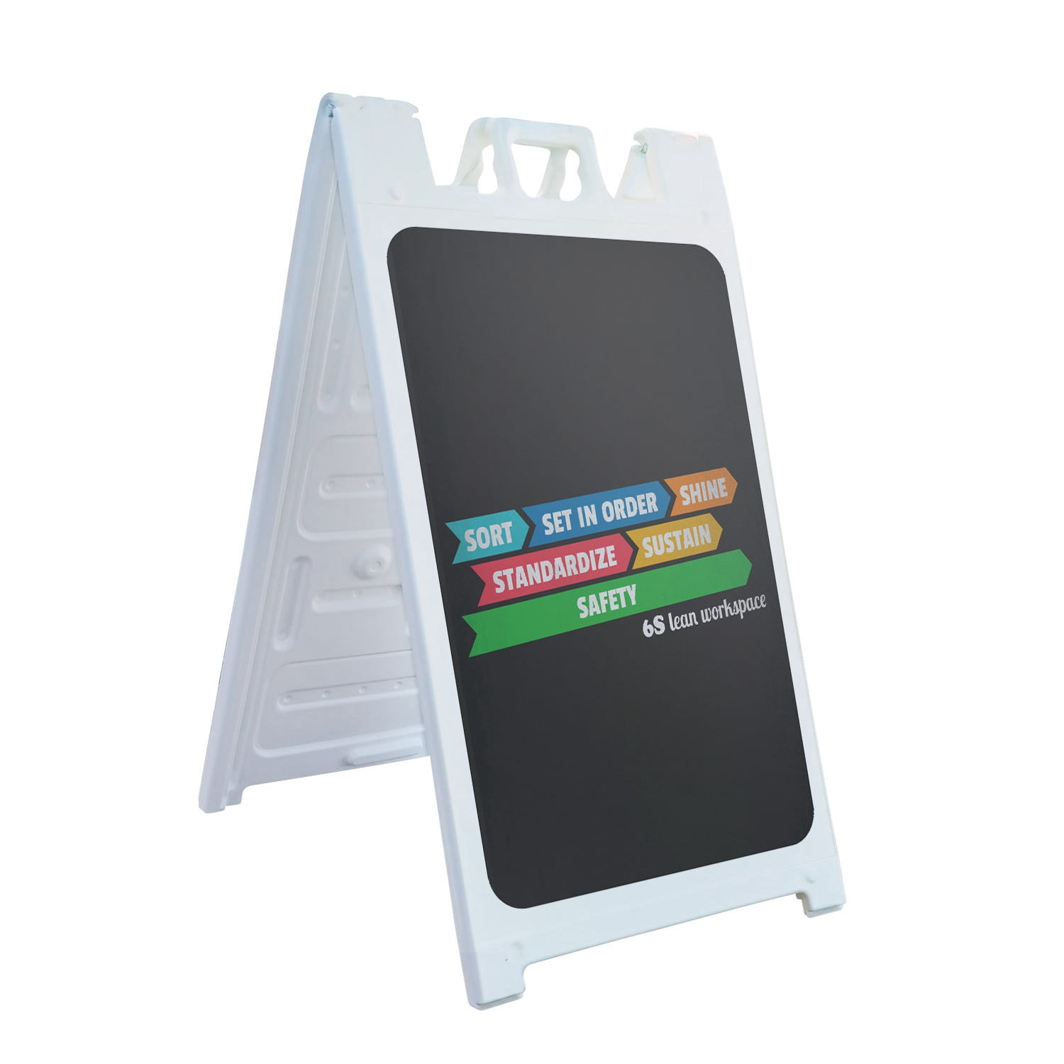 6S Lean Workspace 24" x 36" Double Sided A-Frame Sidewalk Sign ...
