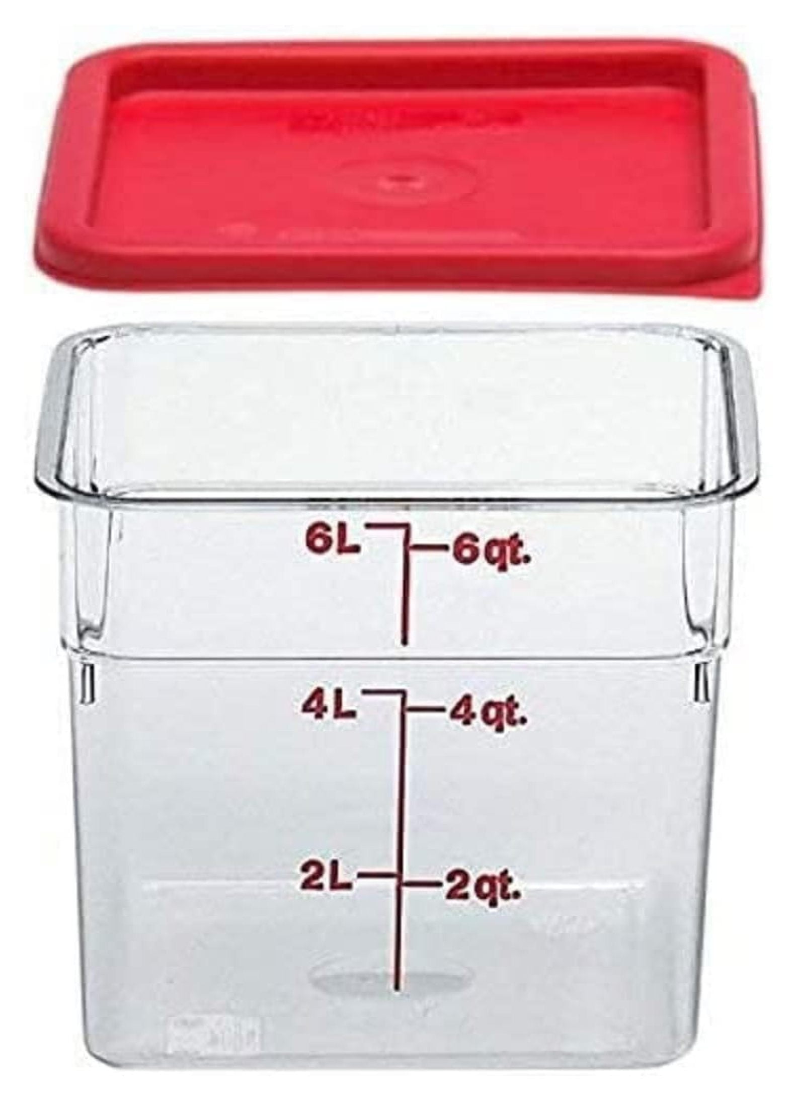 6SFSCW135 Camsquare Food Container, 6-Quart, Polycarbonate, Clear, NSF ...