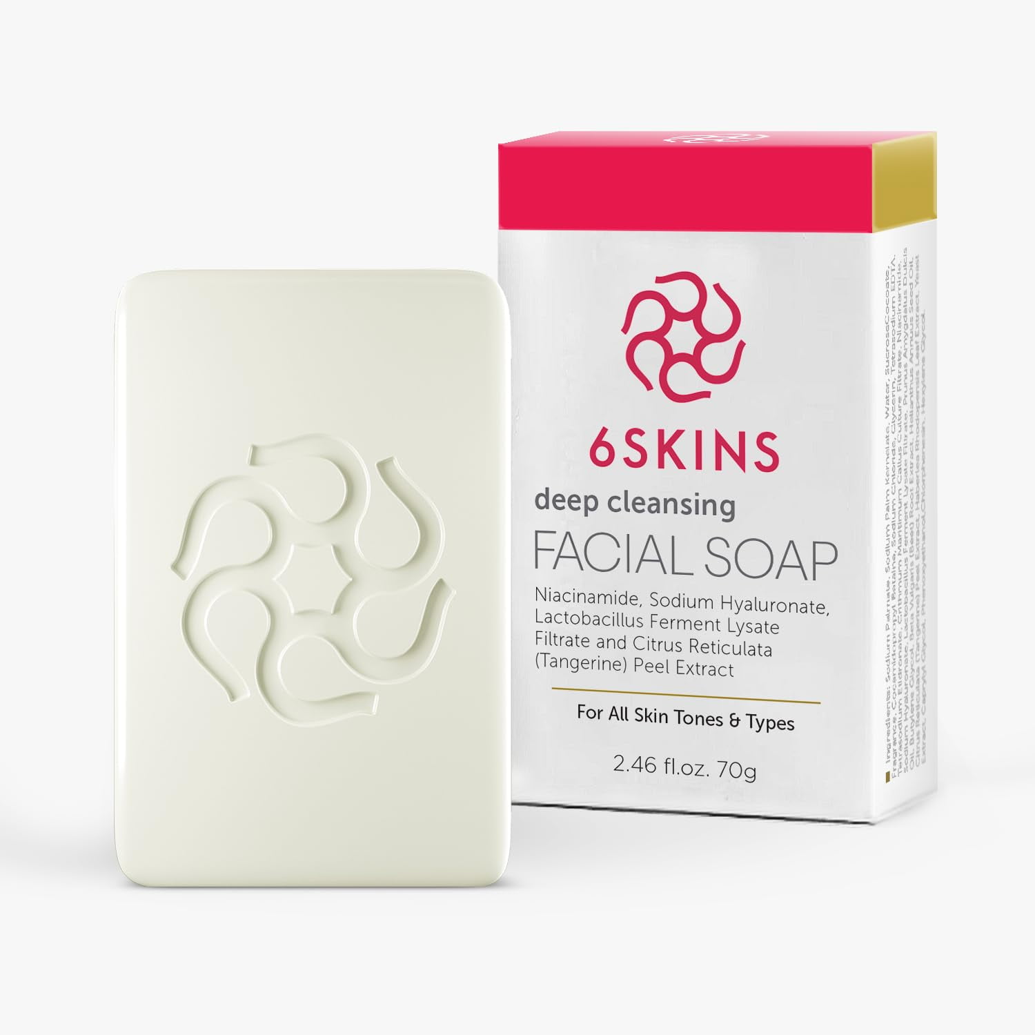 6SKINS® Deep Cleansing Foaming DMF15 Soap Bar with Eliminate Dead Skin ...