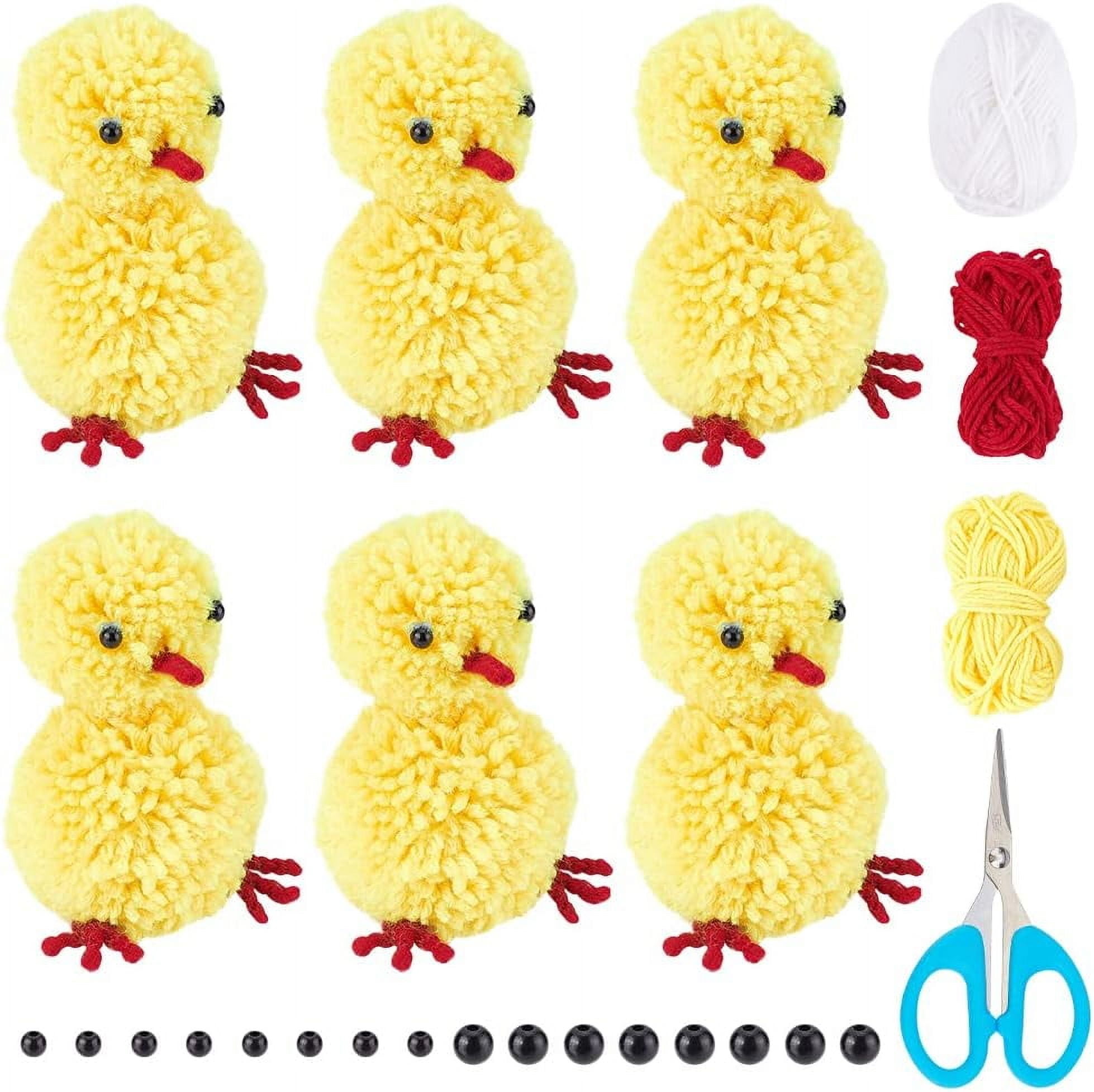 6Set DIY Plush Chicken Dolls Yarn Chicken Kit Doll Making Kit for Yarn ...