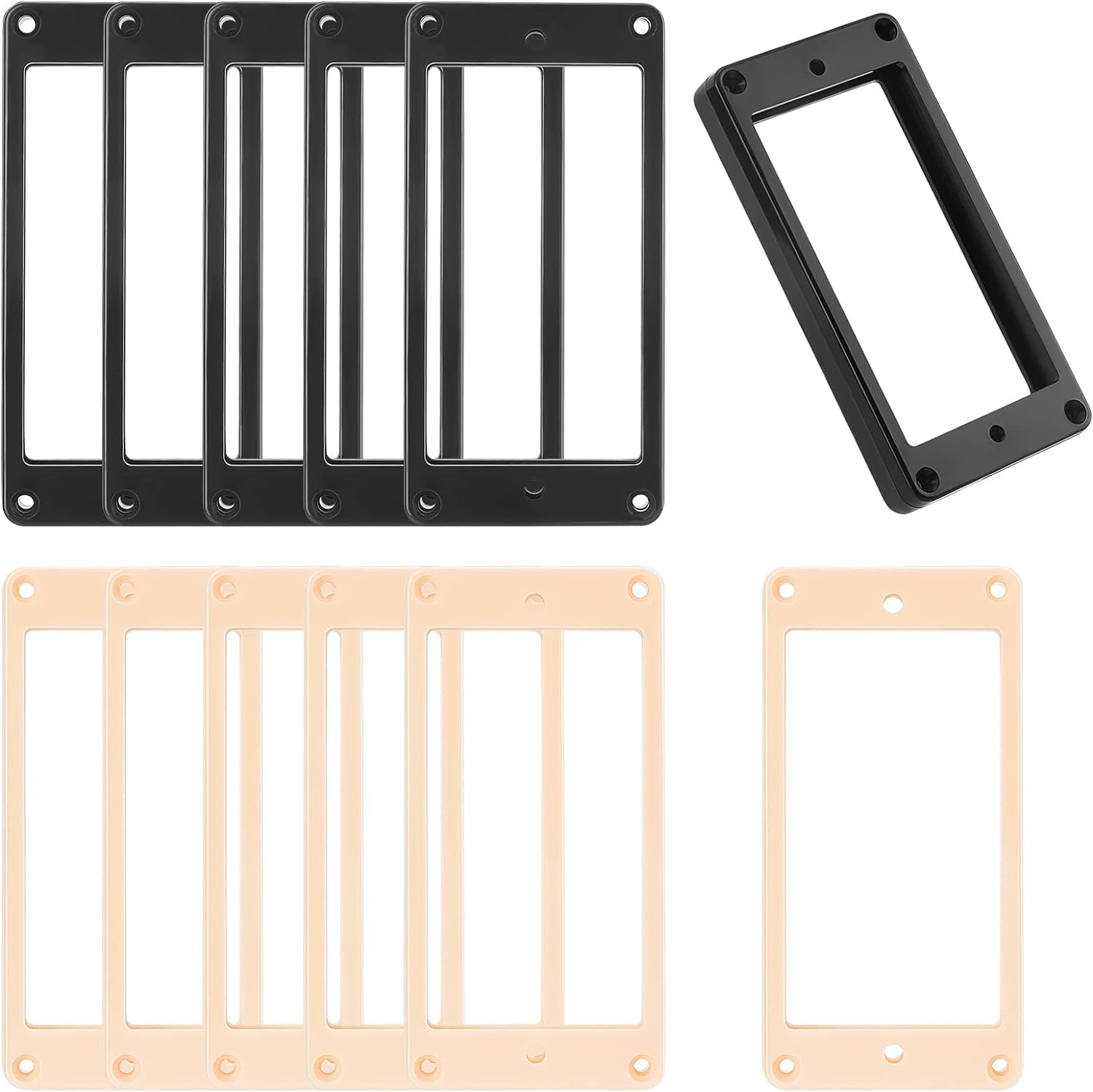 6Sets 2 Colors Alloy Humbucker Cover Guitar Pickup Frame Mounting Ring ...